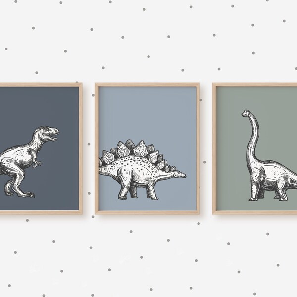 Dinosaur Prints for Boys Room - Etsy