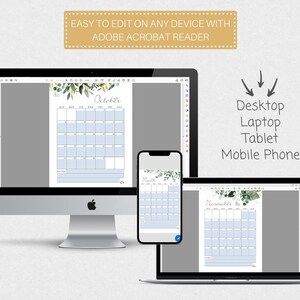 2023 2024 EDITABLE Calendar, Printable Monthly Calendar Template ...