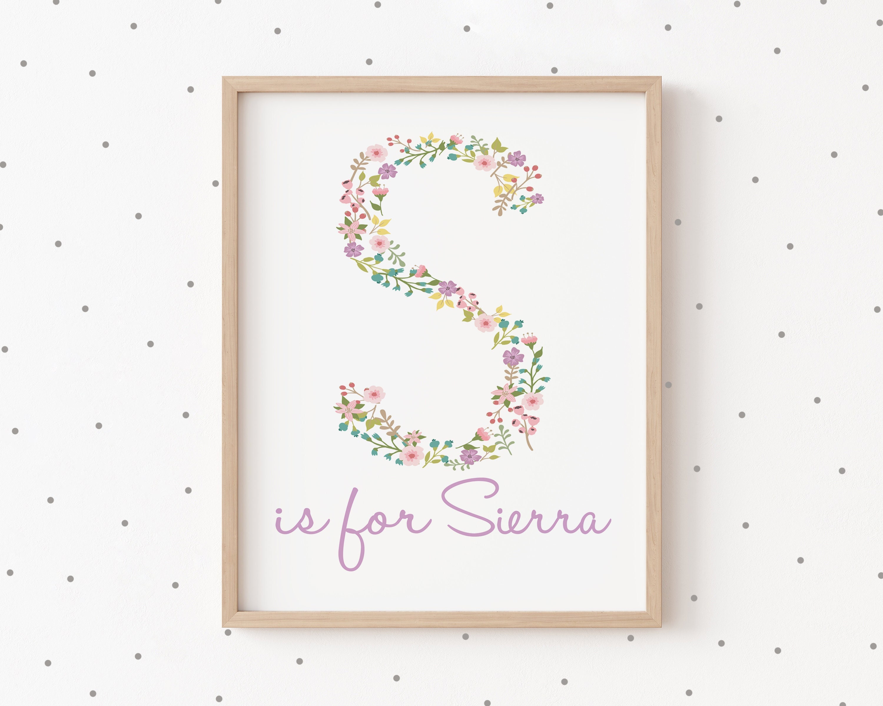 Printable Baby Name Art Personalized Baby Girl Gift Ideas - Etsy Canada