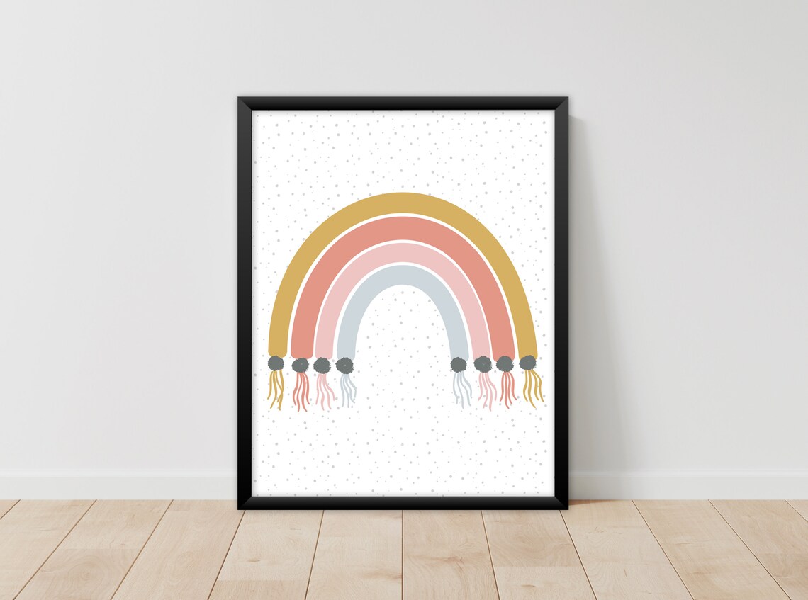 Boho Rainbow Decor Earthy Nursery Decor Earth Tones Rainbow | Etsy