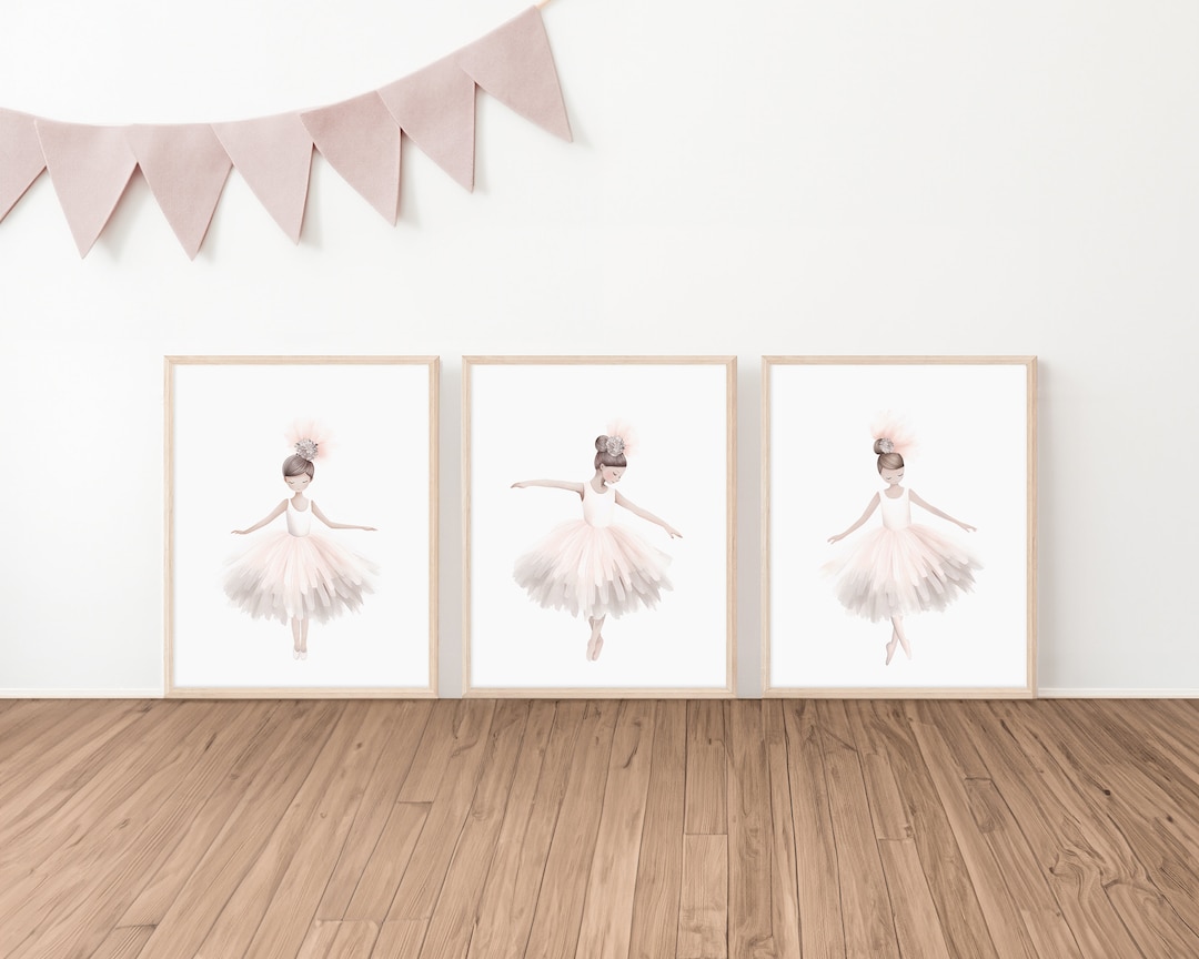 Ballerina Prints, Little Girls Room Wall Art, Printable Nursery Decor ...