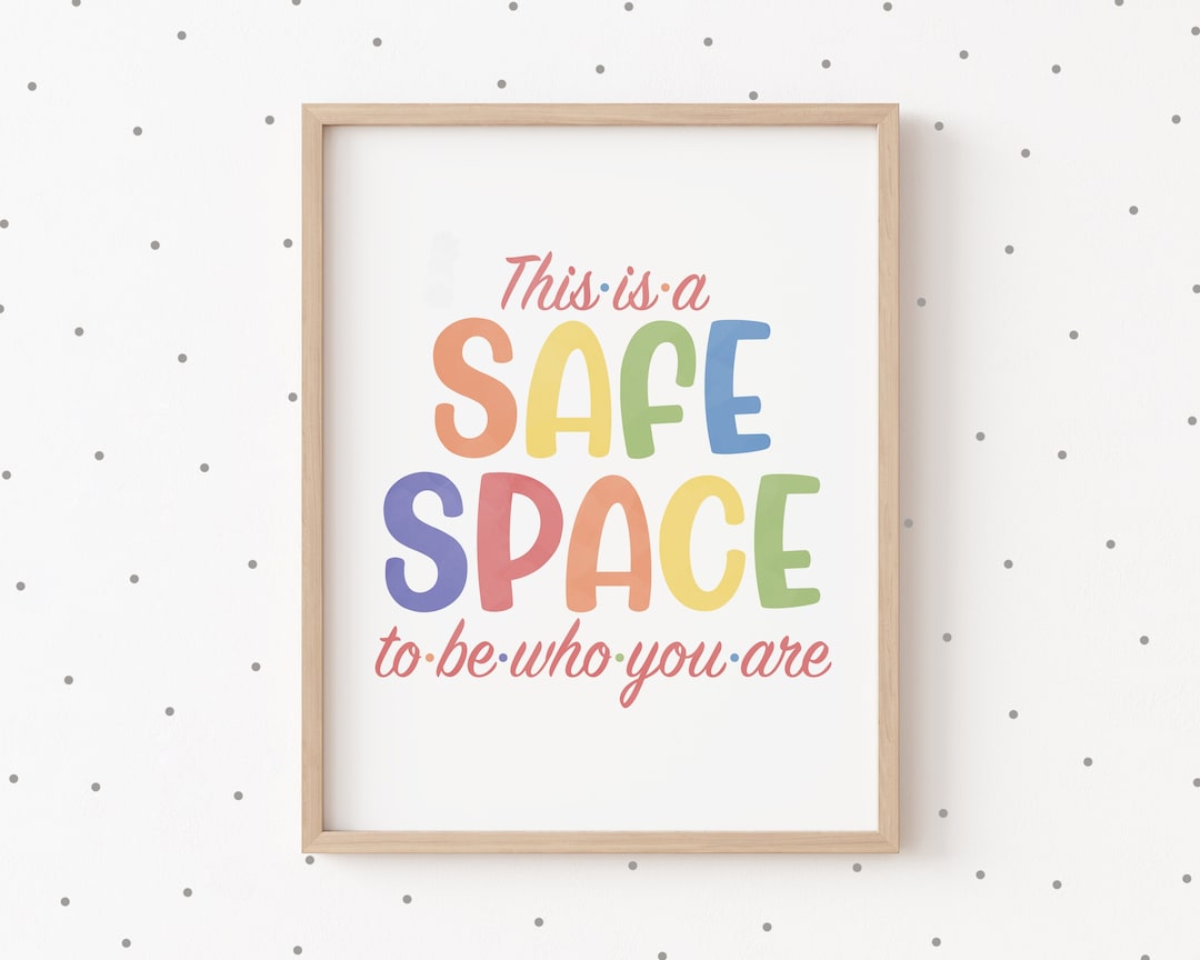 Safe Space Print, Classroom Decor, Educational Poster, Therapy Office ...