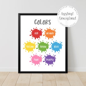 Educational Prints Playroom Posters Rainbow Classroom Decor - Etsy Canada
