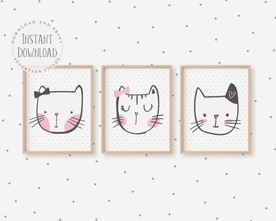 Cat Nursery Decor Tween Girl Room Decor Cat Decor for Kids - Etsy UK
