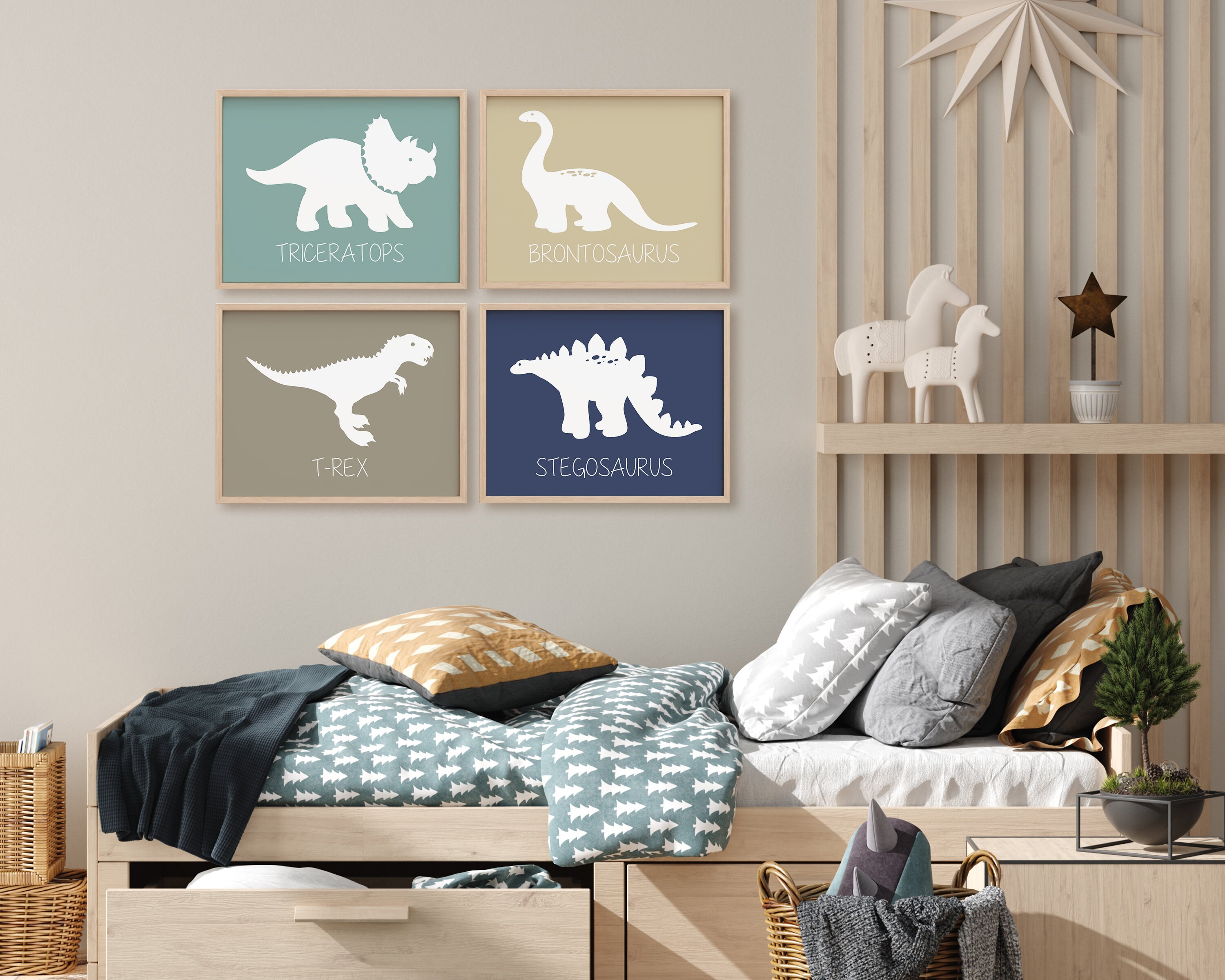 Dinosaur Wall Art Dinosaur Prints Dinosaur Nursery Decor | Etsy