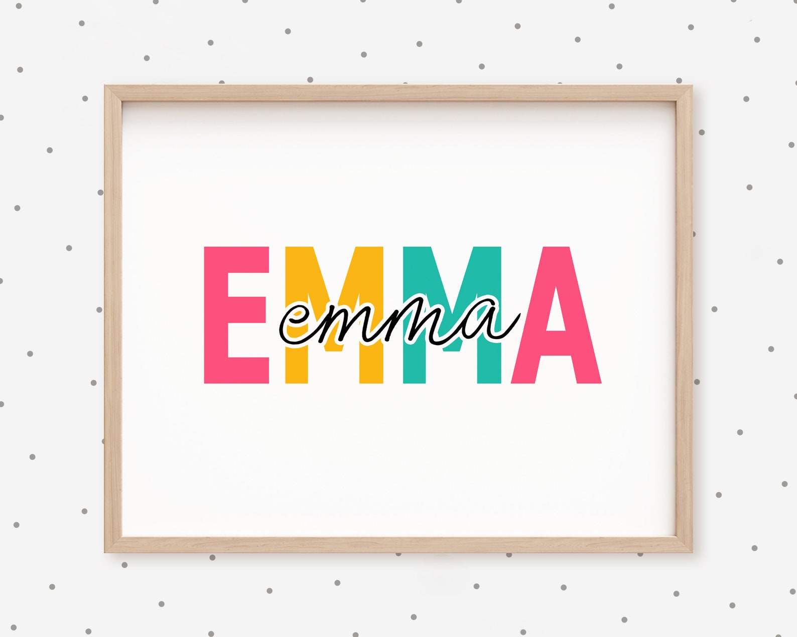 Kids Name Print Name Printable Girls Room Wall Decor | Etsy
