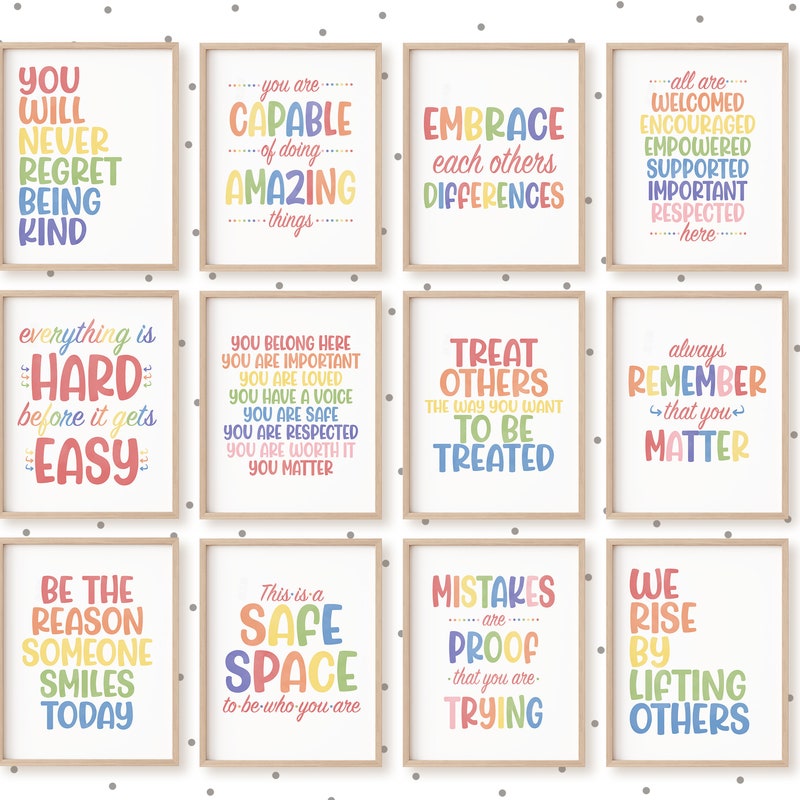 Positive Classroom Posters - Etsy