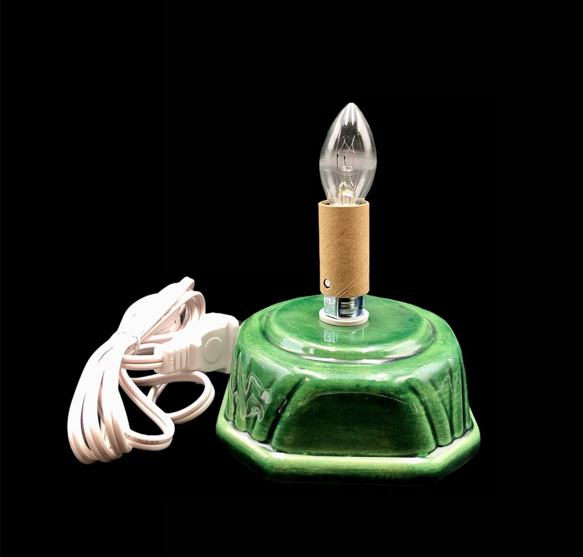 Small Ceramic Christmas Tree Base Base With Bulb Installed - Etsy