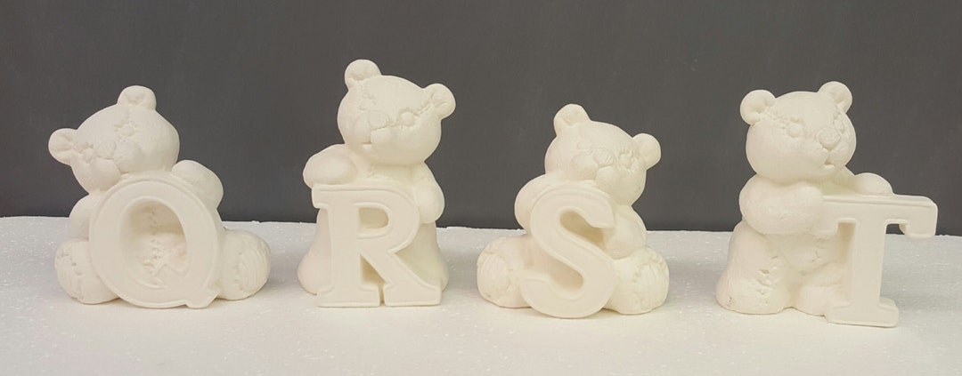 Ceramic Letter Alphabet Bears - Gare Letter Bears - Ceramic Letters A ...