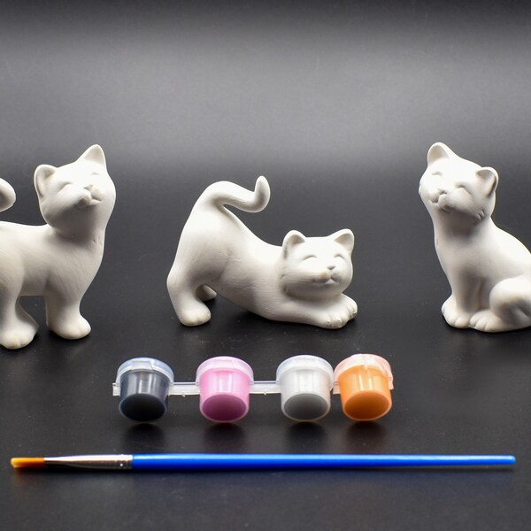 Painted Ceramic Cat - Etsy