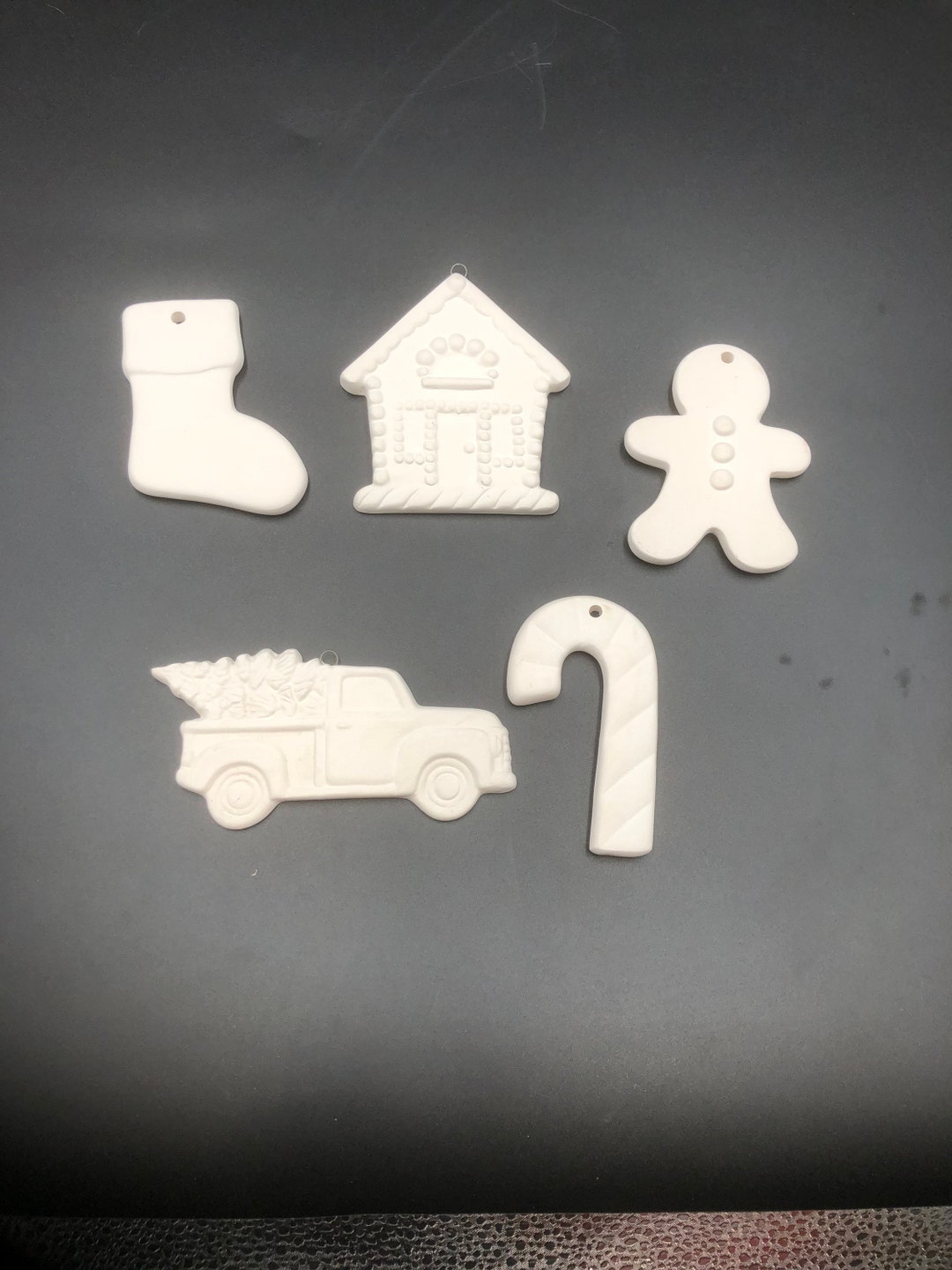 Ceramic Christmas Ornaments to Paint - Flat Ceramic Bisque Ornaments ...