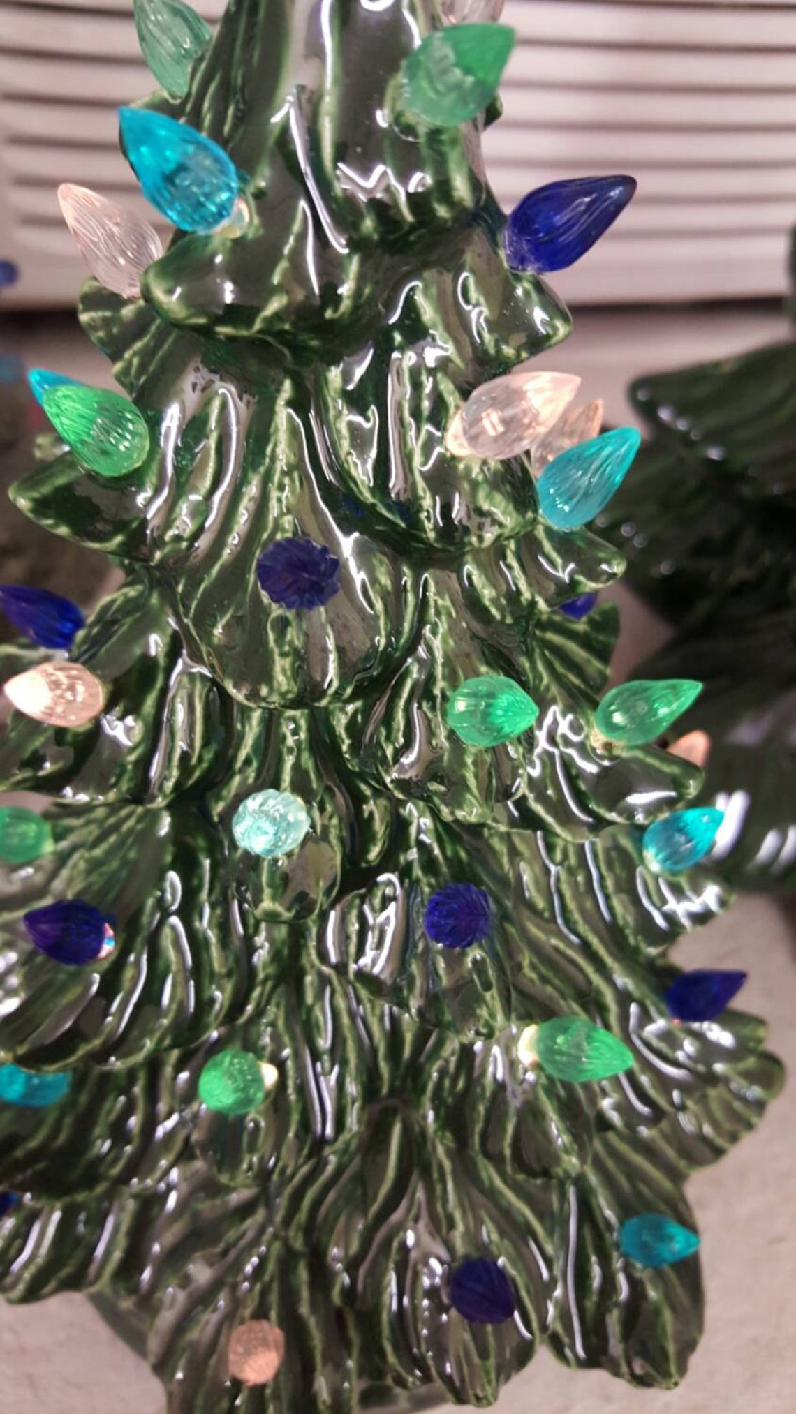 Ceramic Christmas Tree - 11.5 Inches Tall - Ready to Light - Etsy
