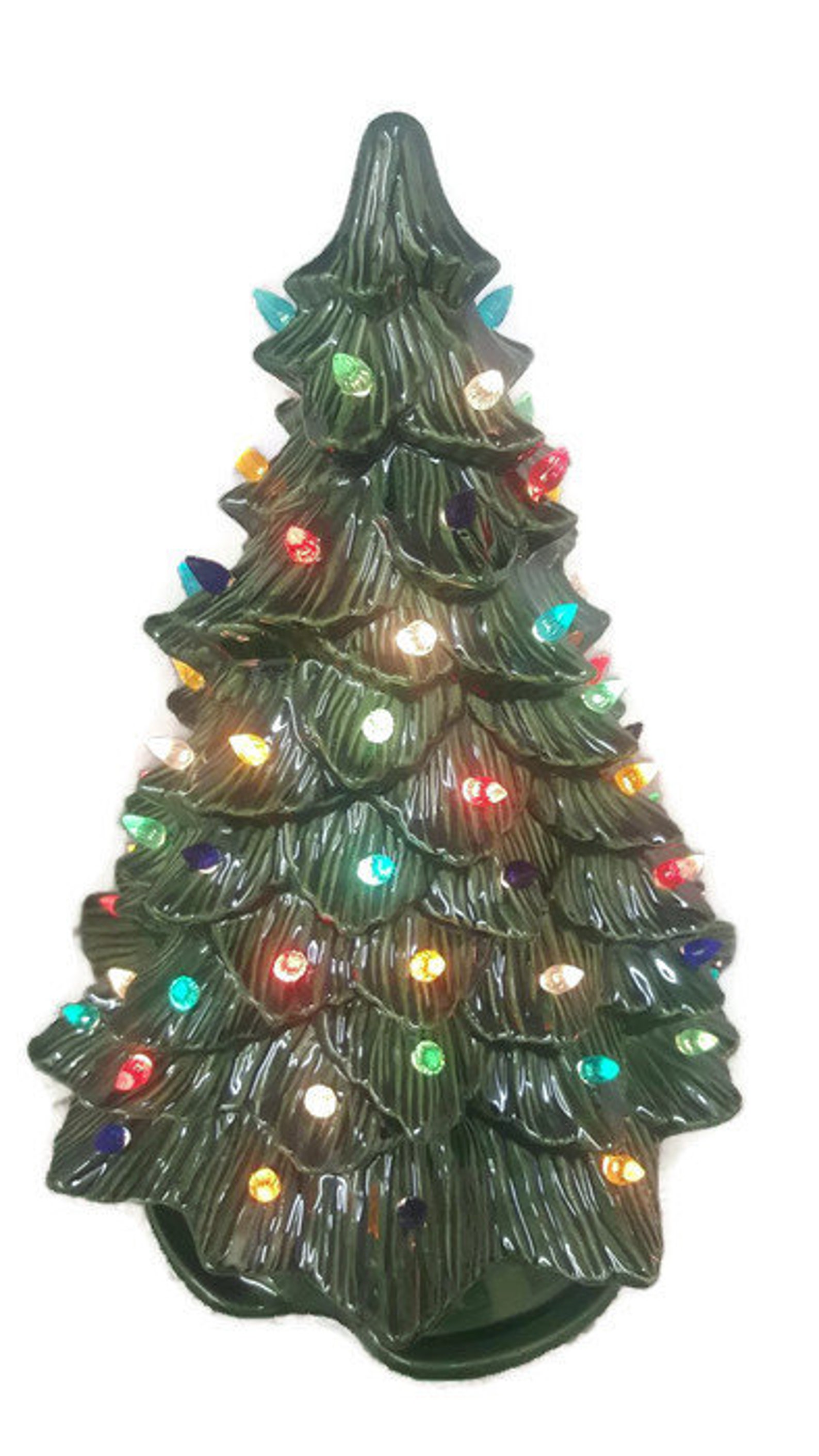 Ceramic Christmas Tree 15 Inches With Star Ceramic Tree | Etsy