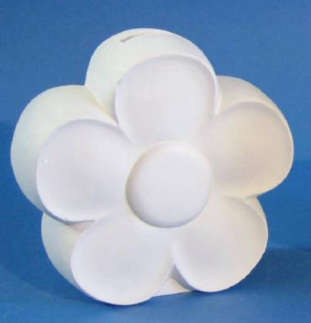 Ceramic Bisque Flower Bank - Ready to Paint Flower Bank - Flower Bank ...