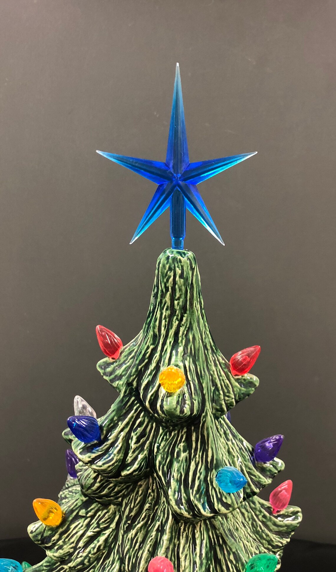 Ceramic Christmas Tree Blue Star - Etsy