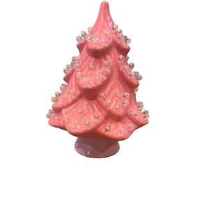 Ceramic Christmas Tree Pink Ceramic Tree Valentine Tree With Lights ...