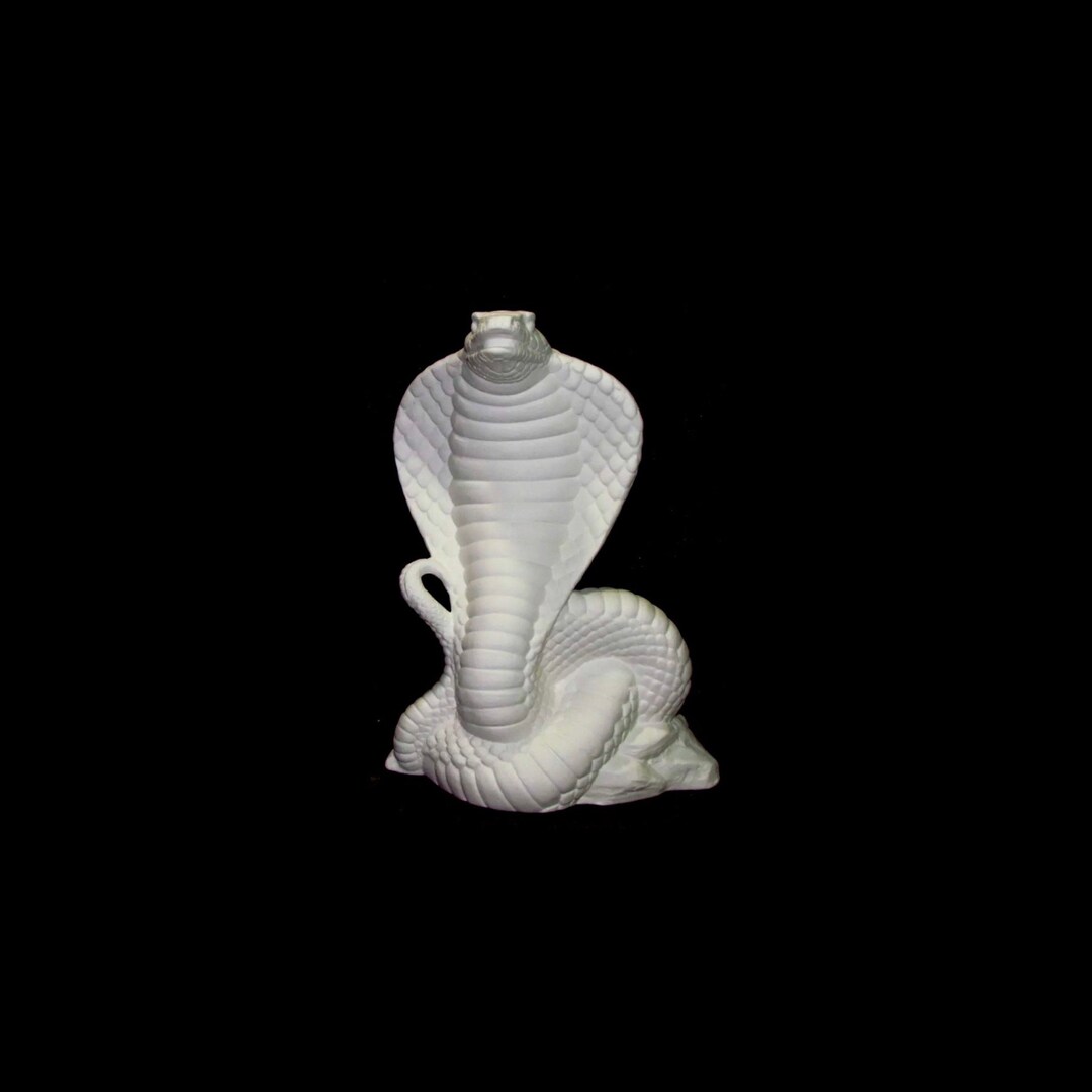 Ceramic Cobra - Ready to Paint - Ceramic Bisque Snake - African Snake ...