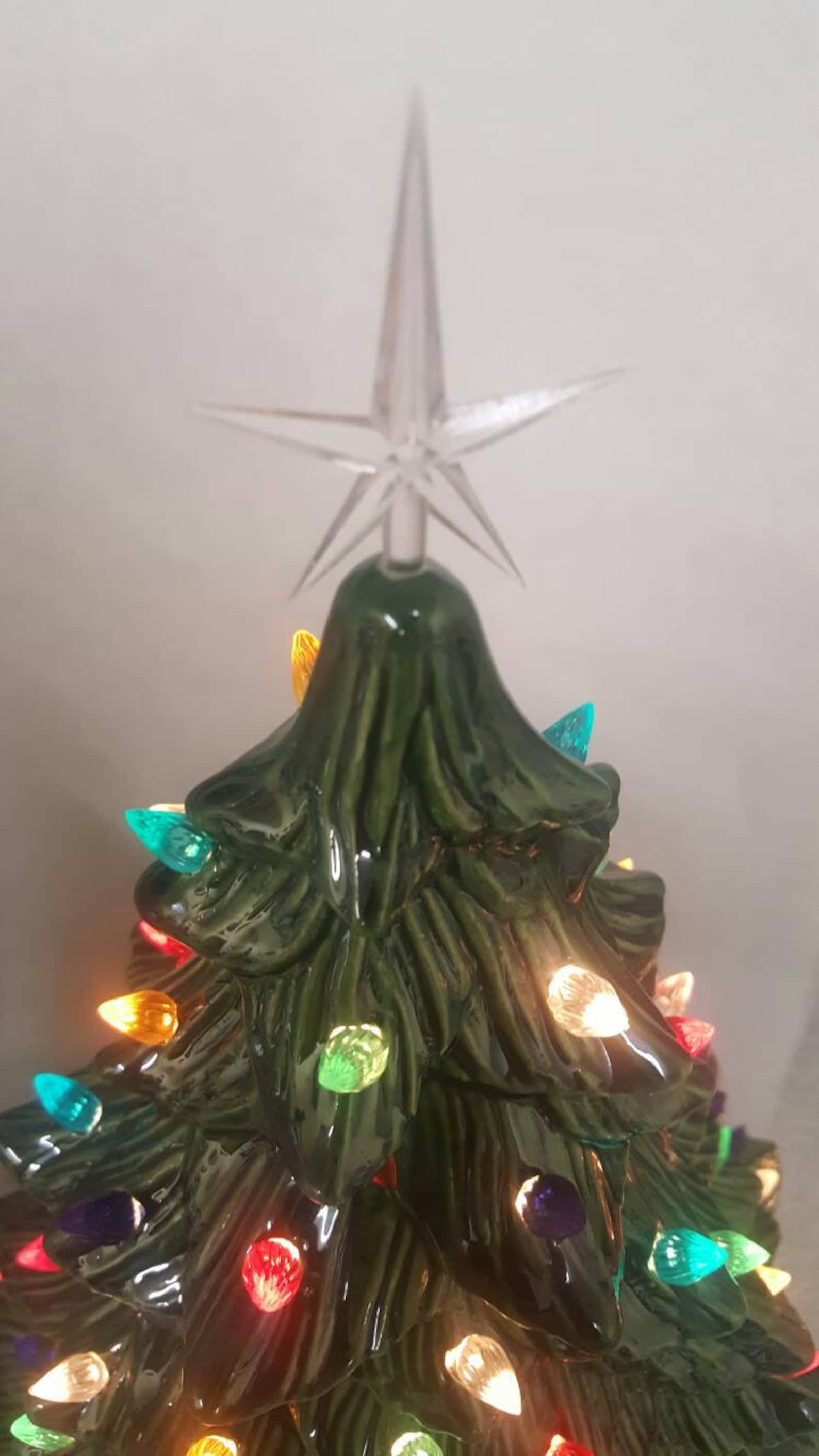 Ceramic Christmas Tree 15 Inches With Star Ceramic Tree | Etsy