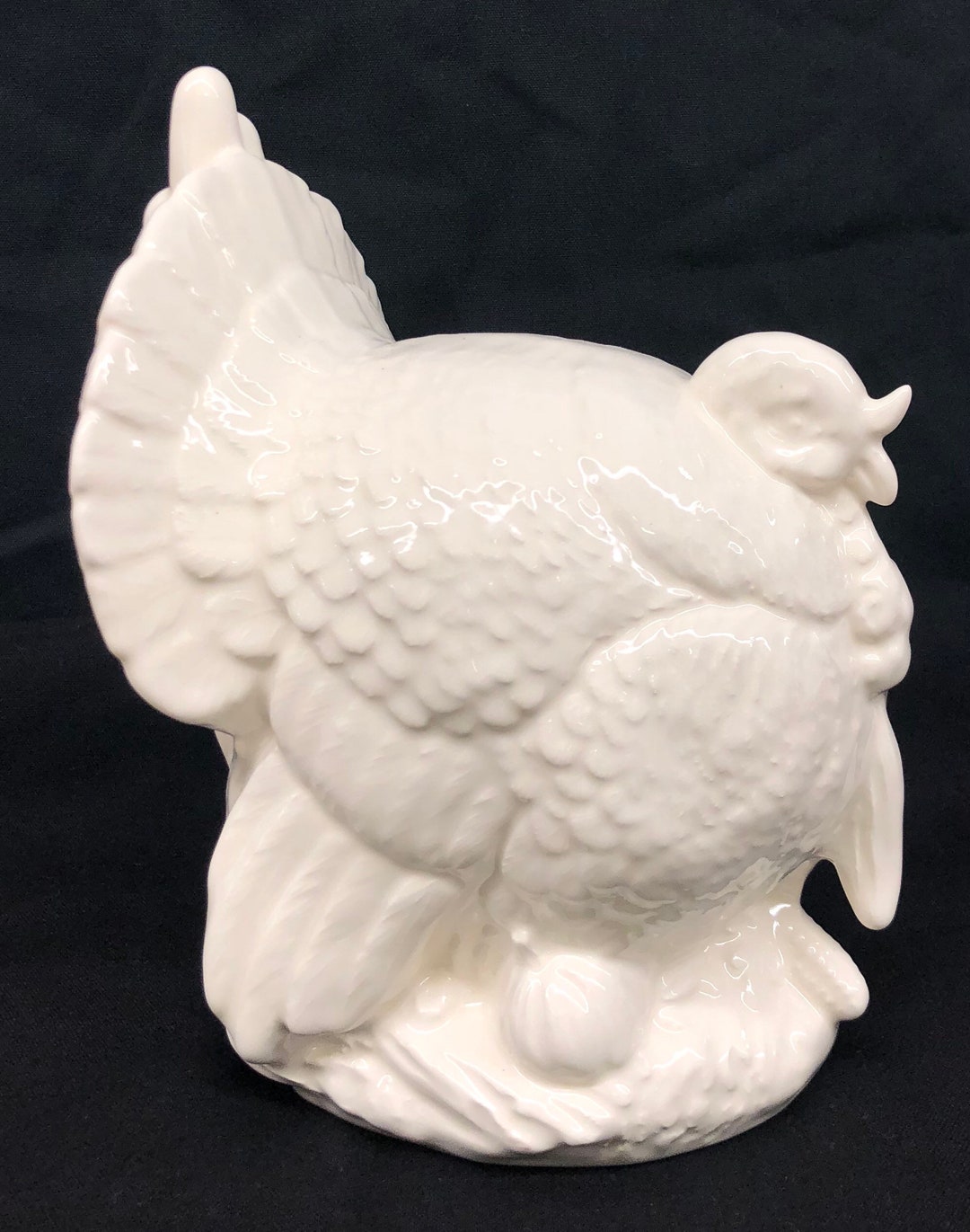 Ceramic Turkey - Milk Glass - Milk Glass Turkey - Table Decoration ...
