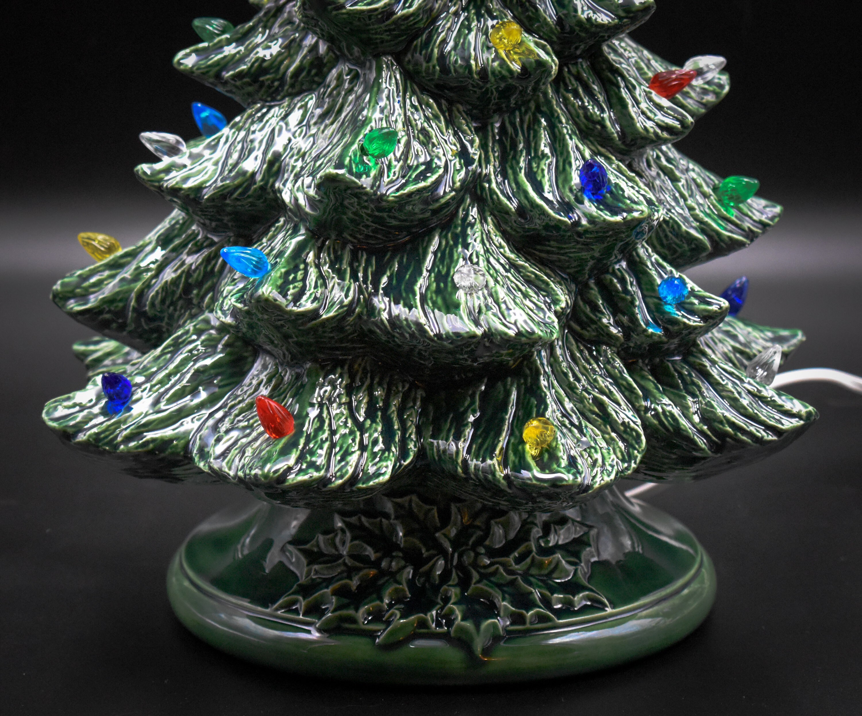Handcrafted Ceramic Christmas Tree - 19" Tall - Multicolored Lights - Etsy