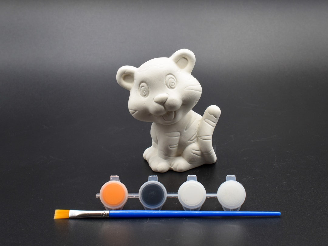 Tiger Figurine - Ceramic Bisque - Ready to Paint - DIY Craft Kit - Etsy
