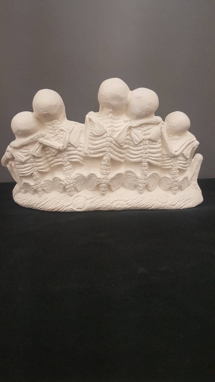 Skeleton Row Ceramic Skeletons Ceramic Bisque Skeletons | Etsy