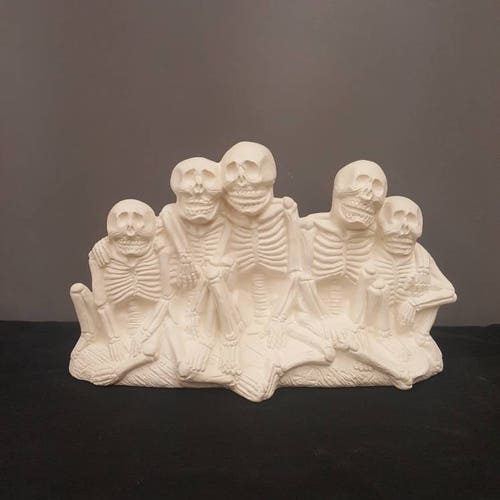 Skeleton Row Ceramic Skeletons Ceramic Bisque Skeletons - Etsy