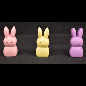 Ceramic Peeps - Pastel Peeps - Ceramic Marshmallow Bunnies - 3 Easter ...