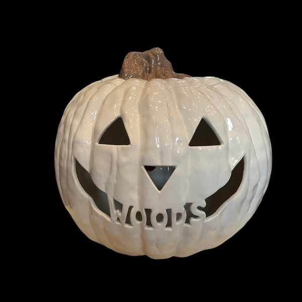 White Ceramic Pumpkin - Etsy