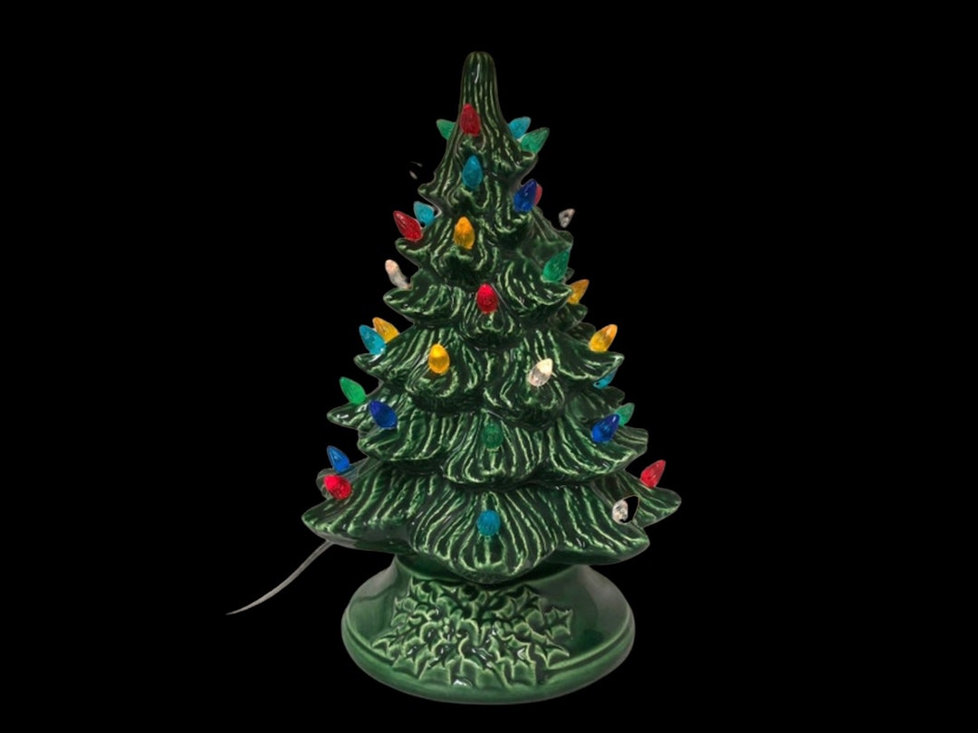 Ceramic Christmas Tree 9 Inches Tall Light up for Christmas and Winter ...