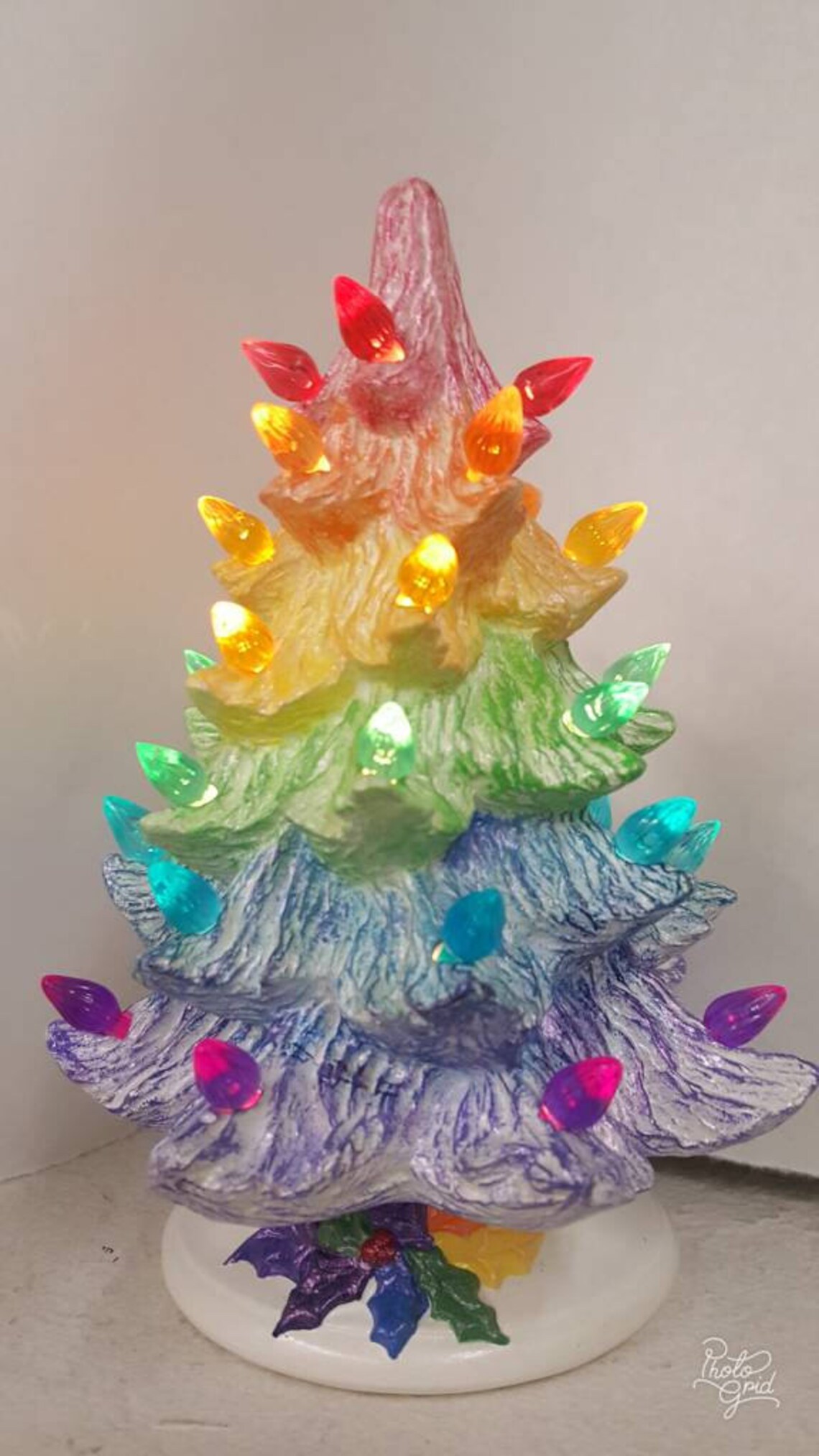 Rainbow Christmas Tree Rainbow Tree Small Ceramic - Etsy