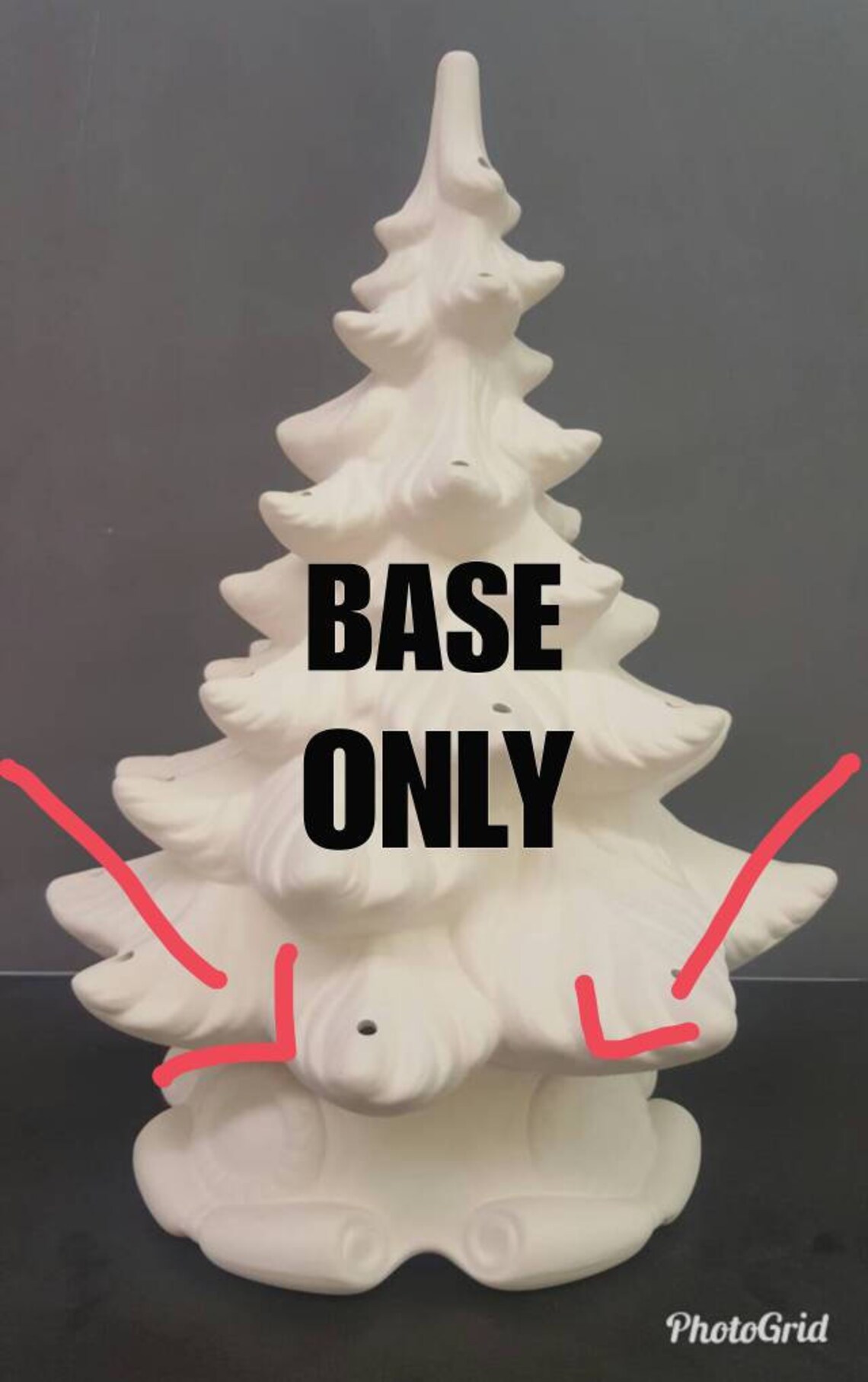 Large Tree Base Ceramic Bisque Tree Base Ready to Paint - Etsy