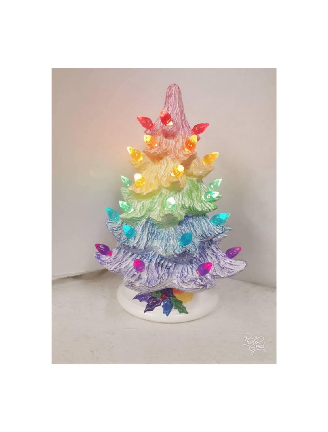 Rainbow Christmas Tree Rainbow Tree Small Ceramic - Etsy