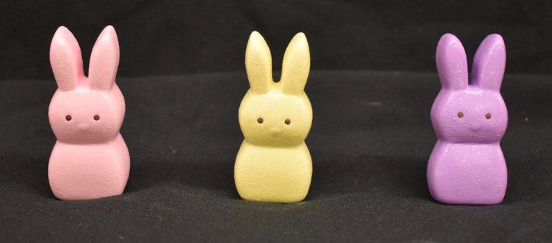 Ceramic Easter Bunnies: Pastel Peeps Decoration, Set of 3 - Etsy