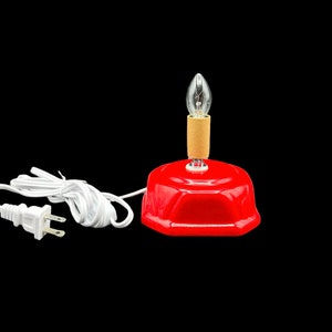 Small Red Ceramic Tree Base Hand Painted Light up Base for Holland Tree ...