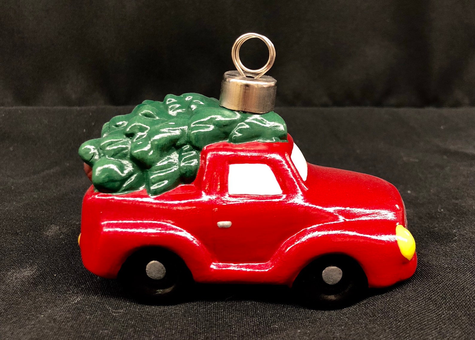 Ceramic Tree in Truck Ornament Tree in Truck Red Truck - Etsy