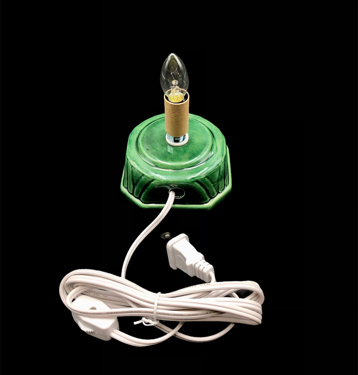 Small Ceramic Christmas Tree Base Base With Bulb Installed - Etsy