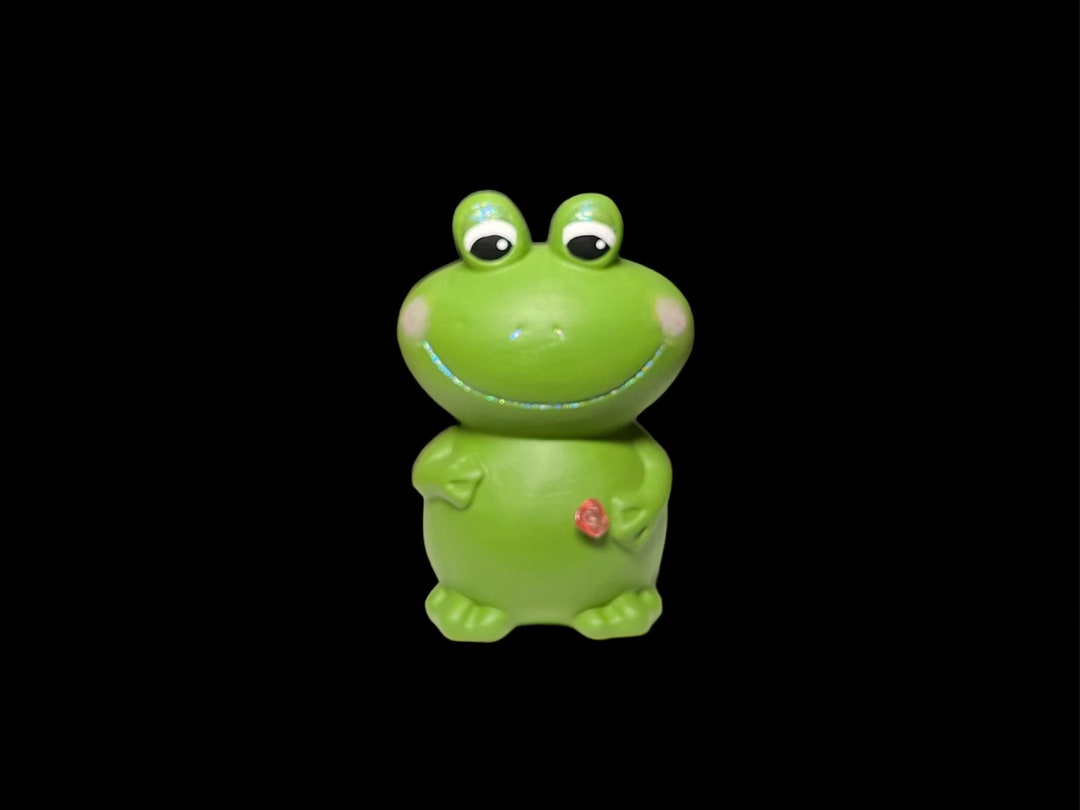 Cute Ceramic Garden Frog With Flower - Etsy