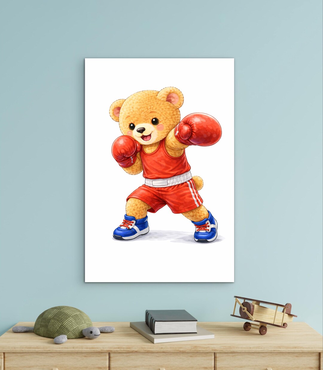 Teddy Boxing – Printable Nursery Wall Art - Etsy
