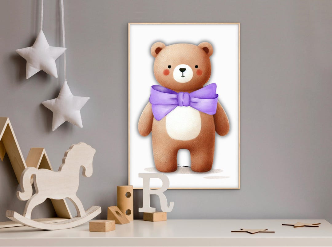Tomi the Bear – Printable Nursery Wall Art - Etsy Australia