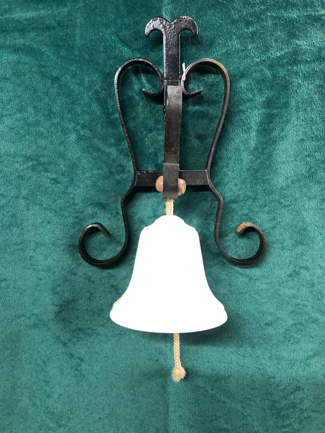 Vintage Metal and Ceramic Farmhouse Dinner Bell - Etsy