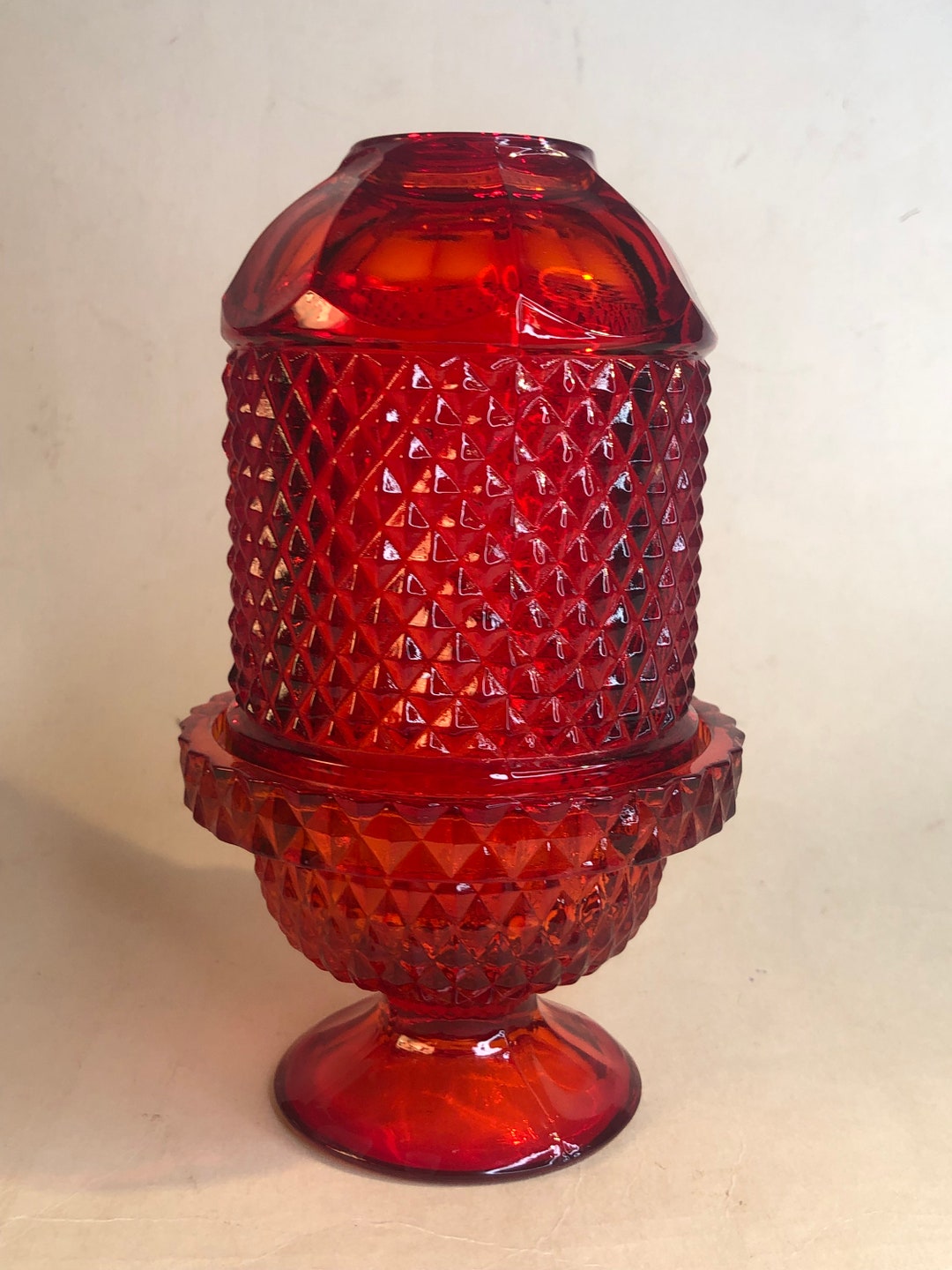 Vintage Viking Red Diamond Point Fairy Light Glows - Etsy