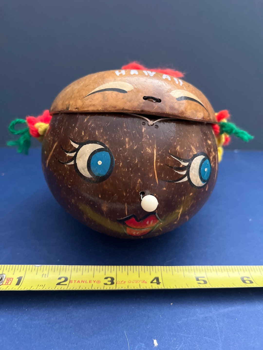 Vintage Hand Painted Coconut Purse. - Etsy