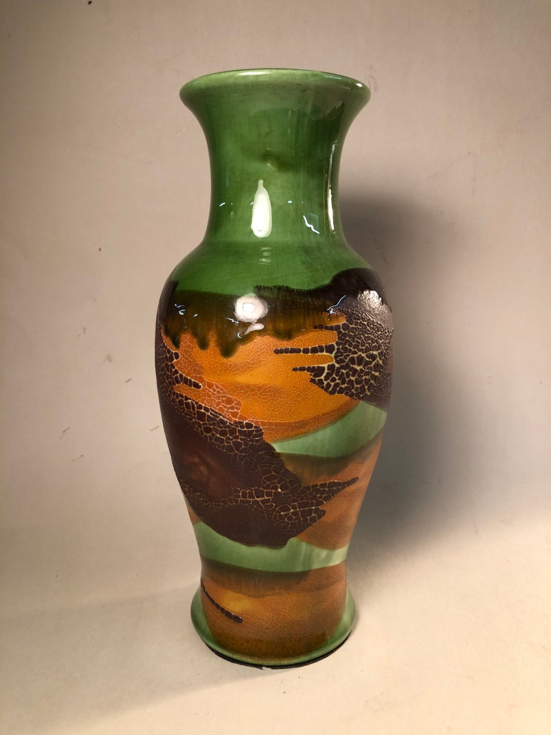 Vintage Royal Haeger Earth Wrap 10 Inch Vase in Green - Etsy