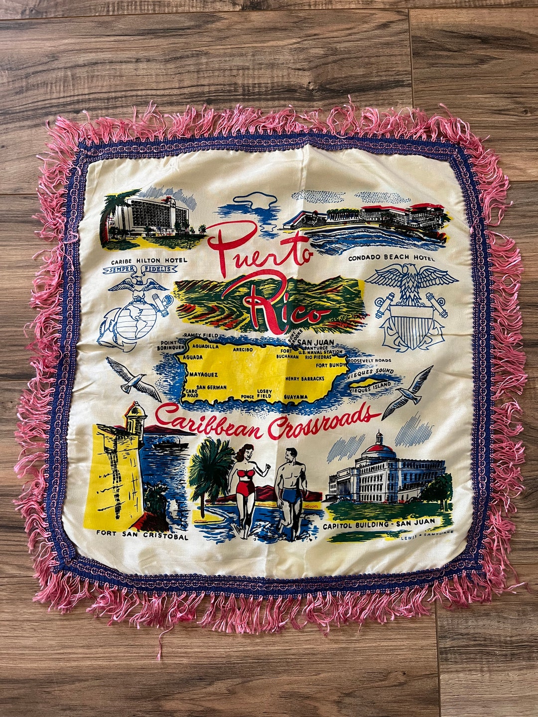 Vintage Puerto Rico Souvenir Wall Hanging - Etsy