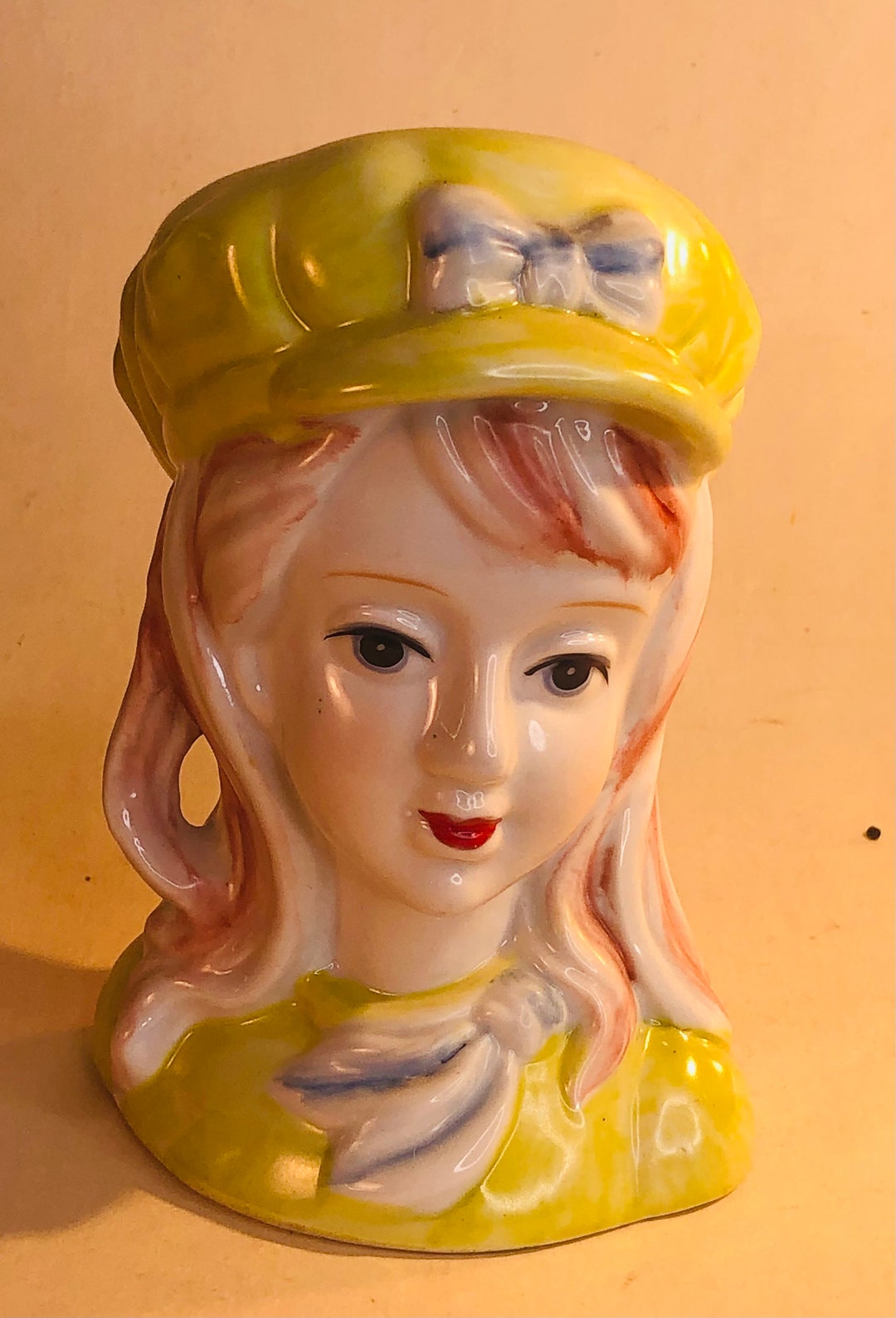 Vintage Midcentury Mod Lady Head Vase - Etsy