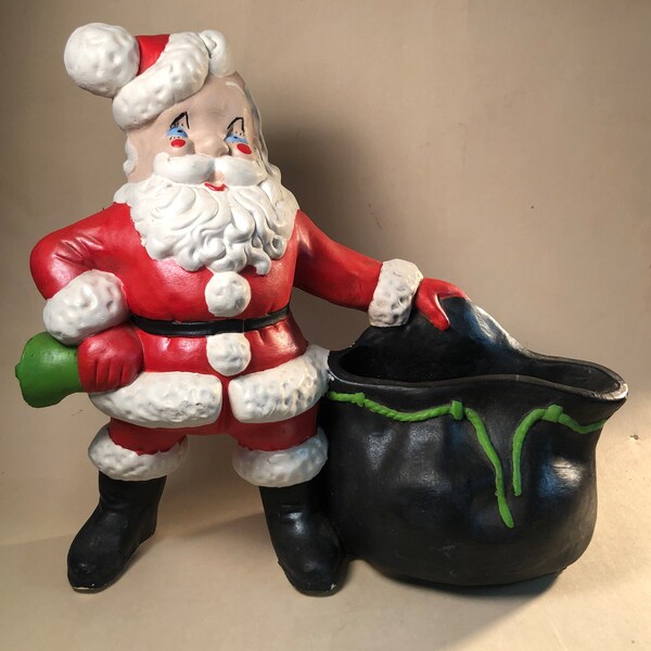 Chalkware Santa - Etsy