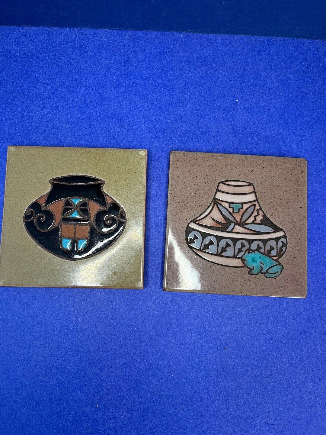 Vintage 1990 Cleo Teissedre Tiles - Etsy