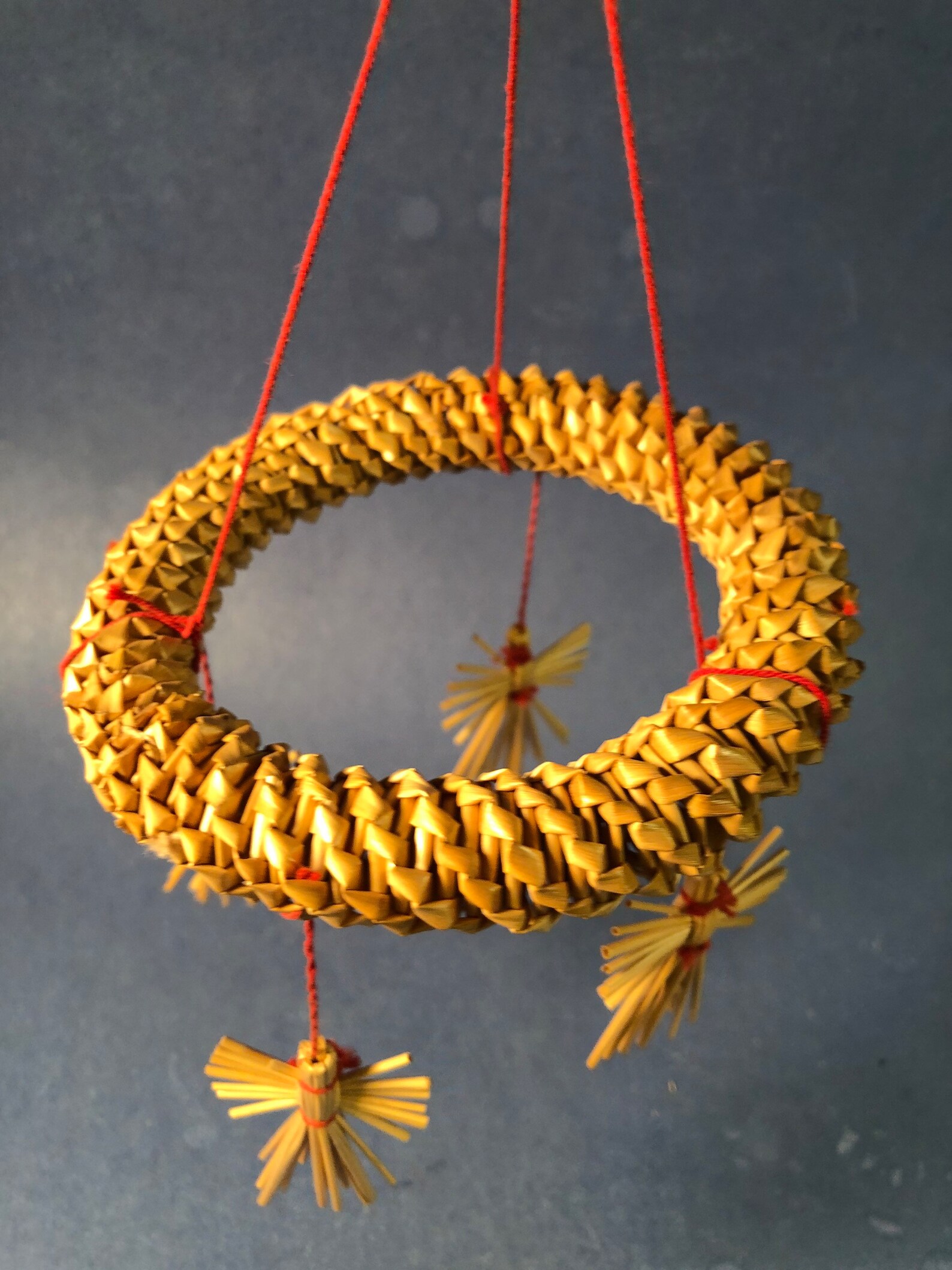 Vintage Straw Christmas Mobile With Angels - Etsy