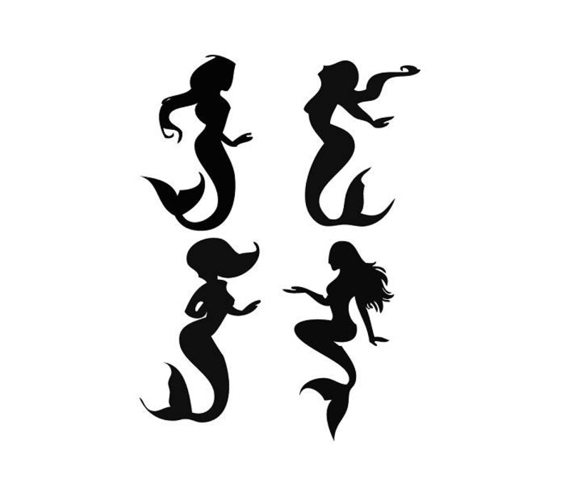 Sirena vector clipart pdf svg dxf eps png INSTANT DOWNLOAD - Etsy México